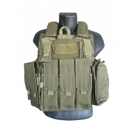 TACTICAL - Gilet Tactique CIRAS avec poches - OD - Heritage Airsoft