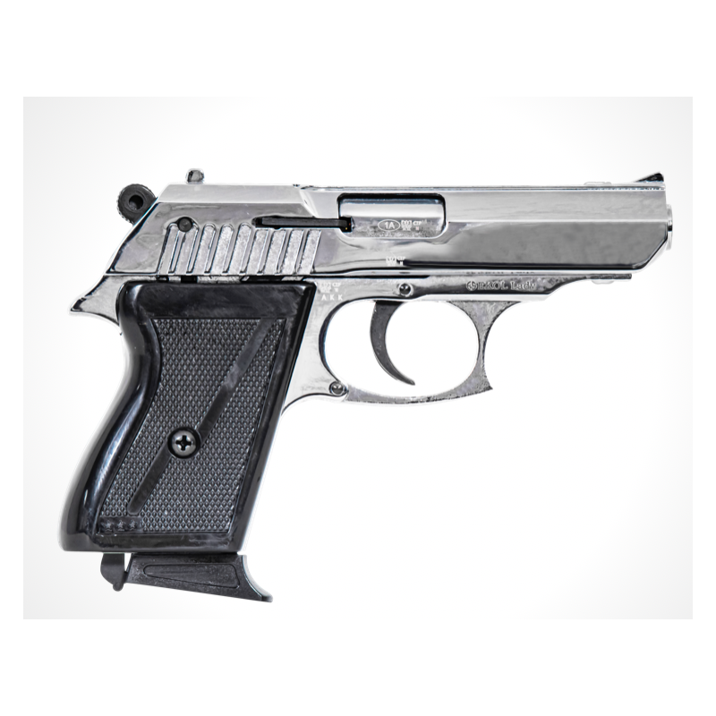 EKOL - Pistolet d'alarme LADY 9mm Balle à Blanc - CHROME - Heritage Airsoft
